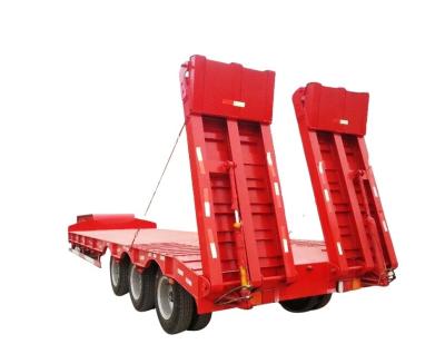 China Truck Trailer 3 Axles/ 4 Axles 13000--16000mm Length 50 Ton Lowboy Trailer in Kenya for sale