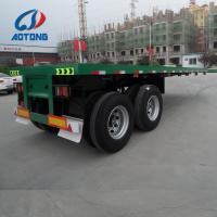 China Iron Truck Trailer Aotong Durable 20 Feet 40 foot Flatbed platform Semi Trailer Truck for sale