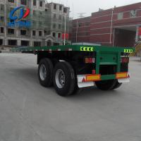 China Iron Truck Trailer Aotong Durable 20 Feet 40 foot Flatbed platform Semi Trailer Truck for sale