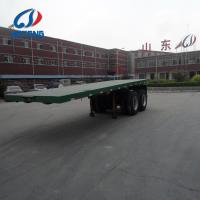 China Iron Truck Trailer Aotong Durable 20 Feet 40 foot Flatbed platform Semi Trailer Truck for sale