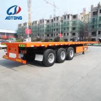China 40ft 3axle Flatbed/Skeletal Container Trailers with Max Payload of 45T Steel Material for sale