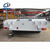 China Mechanical Suspension 18m 40ft 3 Axle Low Bed Semi Trailer for Caterpillar Excavator for sale