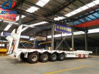China Max Payload 45 100 Tons 3 Axles Low Bed Semi Trailer for Excavator in South Africa for sale