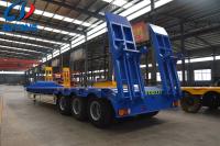 China Max Payload 45 100 Tons 3 Axles Low Bed Semi Trailer for Excavator in South Africa for sale