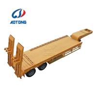 China Semi-Trailer 4 Axles 13.73m 75 Tons 80ton Lowbed Flat Low Bed Loader in Qatar for sale