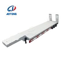 China Semi-Trailer 4 Axles 13.73m 75 Tons 80ton Lowbed Flat Low Bed Loader in Qatar for sale
