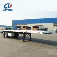 China JUYUAN 55 Ton Tri Axis/2 Axles 40ft Used Flatbed Container Trailer Dependable Certificate for sale