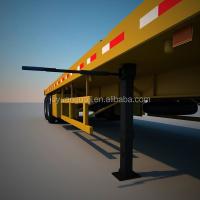 China JUYUAN 55 Ton Tri Axis/2 Axles 40ft Used Flatbed Container Trailer Dependable Certificate for sale