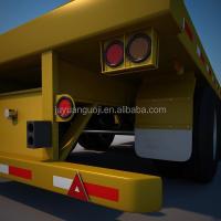 China JUYUAN 55 Ton Tri Axis/2 Axles 40ft Used Flatbed Container Trailer Dependable Certificate for sale