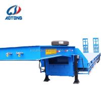 China Transport Heavy Equipment Conveniently with Aotong Mechanical Folding Low Bed Trailer for sale