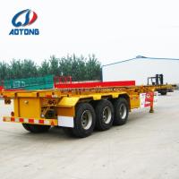 China Aotong 20Ft 40Ft Container Frame Skeletal Semi Trailer with Fuwa Bpw Optional 13tons Axle for sale