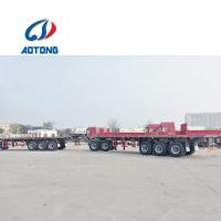 China 90tons Max Payload Superlink Flatbed Semi Trailer for 20 feet Container Transport for sale