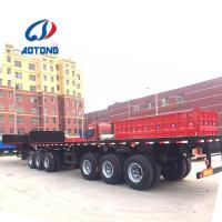 China 90tons Max Payload Superlink Flatbed Semi Trailer for 20 feet Container Transport for sale