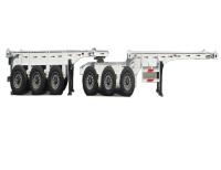 China 90tons Max Payload Superlink Flatbed Semi Trailer for 20 feet Container Transport for sale