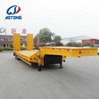 China NDRC Announced Enterprise low bed semi trailer with gooseneck and 2 axles in Nigeria for sale