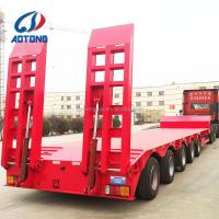 China 100ton Detachable Gooseneck Dropdeck Semi-Trailer for 5 Axle Steering Low Bed Trailer for sale