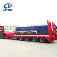 China 100ton Detachable Gooseneck Dropdeck Semi-Trailer for 5 Axle Steering Low Bed Trailer for sale