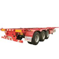 China Truck Trailer 3 Axle 20ft/40ft Container Chassis Truck Semi Trailer with Self Loading for sale