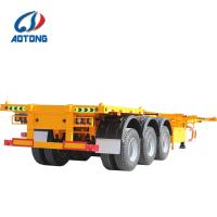 China Truck Trailer 3 Axle 20ft/40ft Container Chassis Truck Semi Trailer with Self Loading for sale