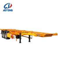 China Truck Trailer 3 Axle 20ft/40ft Container Chassis Truck Semi Trailer with Self Loading for sale