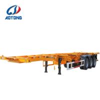 China Truck Trailer 3 Axle 20ft/40ft Container Chassis Truck Semi Trailer with Self Loading for sale