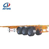 China Truck Trailer 3 Axle 20ft/40ft Container Chassis Truck Semi Trailer with Self Loading for sale