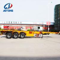 China Truck Trailer 3 Axle 20ft/40ft Container Chassis Truck Semi Trailer with Self Loading for sale
