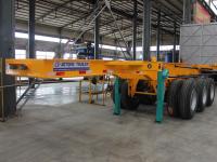 China Suspension Leaf-spring/Air Suspension Tri-axle Skeleton Trailer for Container Transport for sale