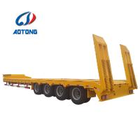 China Heavy Load Gooseneck Lowboy Semi Trailer for Excavator Transport 3 Axles 4 Axles 12m 15m for sale