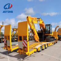 China Heavy Load Gooseneck Lowboy Semi Trailer for Excavator Transport 3 Axles 4 Axles 12m 15m for sale