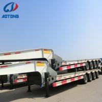 China Heavy Load Gooseneck Lowboy Semi Trailer for Excavator Transport 3 Axles 4 Axles 12m 15m for sale