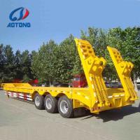 China 226 Batch Announcement Low Bed Semi Trailer with Dolly or Hydraulic Ramp or Car Lift for sale
