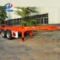 China Truck Trailer 3 Axles 40ft Container Chassis Trailer with Gooseneck or Straight Beam for sale