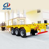 China Truck Trailer 3 Axles 40ft Container Chassis Trailer with Gooseneck or Straight Beam for sale