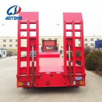 China High Load Capacity Steel 100ton Low Bed Trailer with Heavy Load Servo 5 Axle Steering for sale