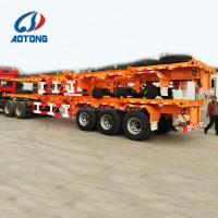 China Truck Trailer 3 Axles 40ft Container Chassis Trailer with Gooseneck or Straight Beam for sale