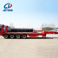 China Steel 4 Axle 60 Tons Draw Bar Hydraulic System Kit Parts Low Bed Semi Trailer Lowboy for sale