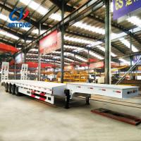 China Steel 4 Axle 60 Tons Draw Bar Hydraulic System Kit Parts Low Bed Semi Trailer Lowboy for sale