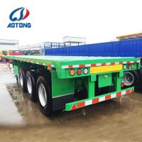 China 20ft 40ft Flat Bed Container Semi Trailer with 11.00R20 Tires and Dependable Certificate for sale