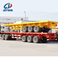 China 20ft 40ft Flat Bed Container Semi Trailer with 11.00R20 Tires and Dependable Certificate for sale
