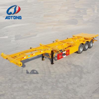 China Container Transporting 3 Axels 40/20ft Skeleton Container Chassis Skeleton Semi Trailer for sale