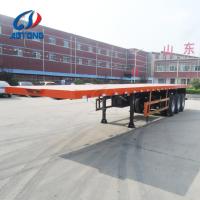 China Steel 3 Axles 40ft 20ft 40ft Shipping Container Flat Semi Trailers for Country Markets for sale