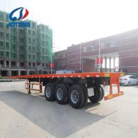 China Steel 3 Axles 40ft 20ft 40ft Shipping Container Flat Semi Trailers for Country Markets for sale