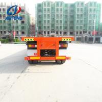 China Steel 3 Axles 40ft 20ft 40ft Shipping Container Flat Semi Trailers for Country Markets for sale