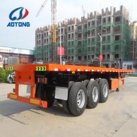 China Steel 3 Axles 40ft 20ft 40ft Shipping Container Flat Semi Trailers for Country Markets for sale