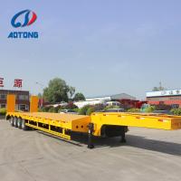 China 2 Axle 28 Tons Lowbed Lowboy Truck Trailer Semi Trailer for Heavy Equipment Transport for sale