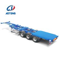 China Jost Dual-speed Landing Gear 3 Axles Skeleton Container Semi-trailer for 20ft 40ft Chassis for sale