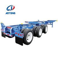China Jost Dual-speed Landing Gear 3 Axles Skeleton Container Semi-trailer for 20ft 40ft Chassis for sale