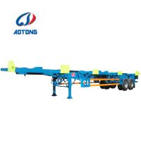 China Jost Dual-speed Landing Gear 3 Axles Skeleton Container Semi-trailer for 20ft 40ft Chassis for sale