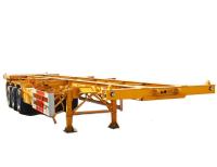 China Jost Dual-speed Landing Gear 3 Axles Skeleton Container Semi-trailer for 20ft 40ft Chassis for sale